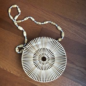 Bags | Bamboo Wooden Rattan Circle Bag | Poshmark